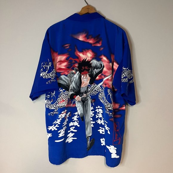 Veezo | Shirts | Vintage 20 Veezo Sanosuke Anime All Over Print Shirt ...